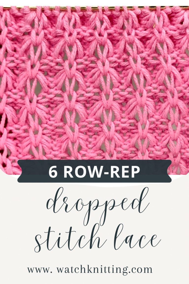 Dropped Stitch Lace Knitting Pattern | Hand Knitting Tutorial – Watch Knitting